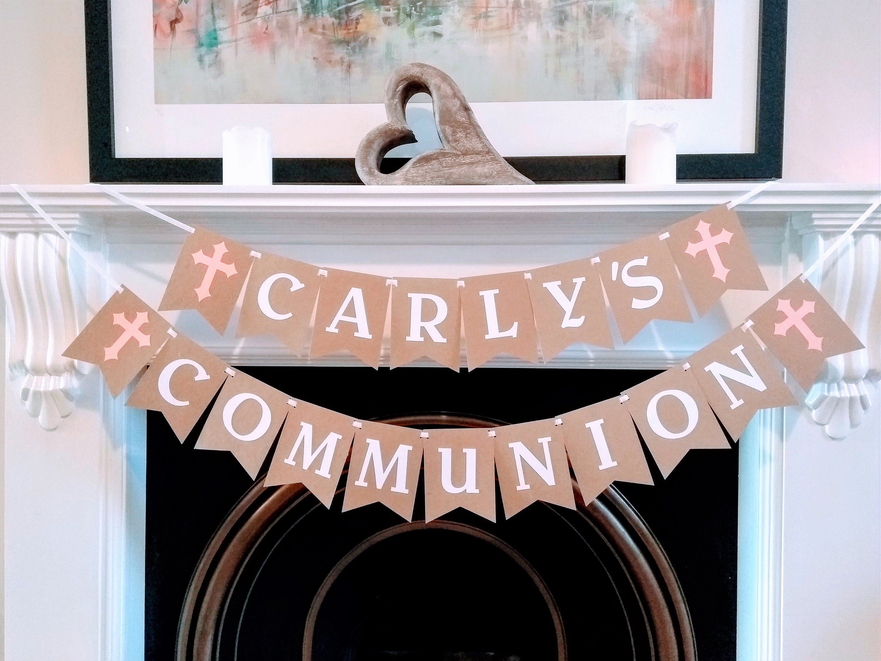 First Communion Decoration Custom Banner Girl Holy - Etsy UK