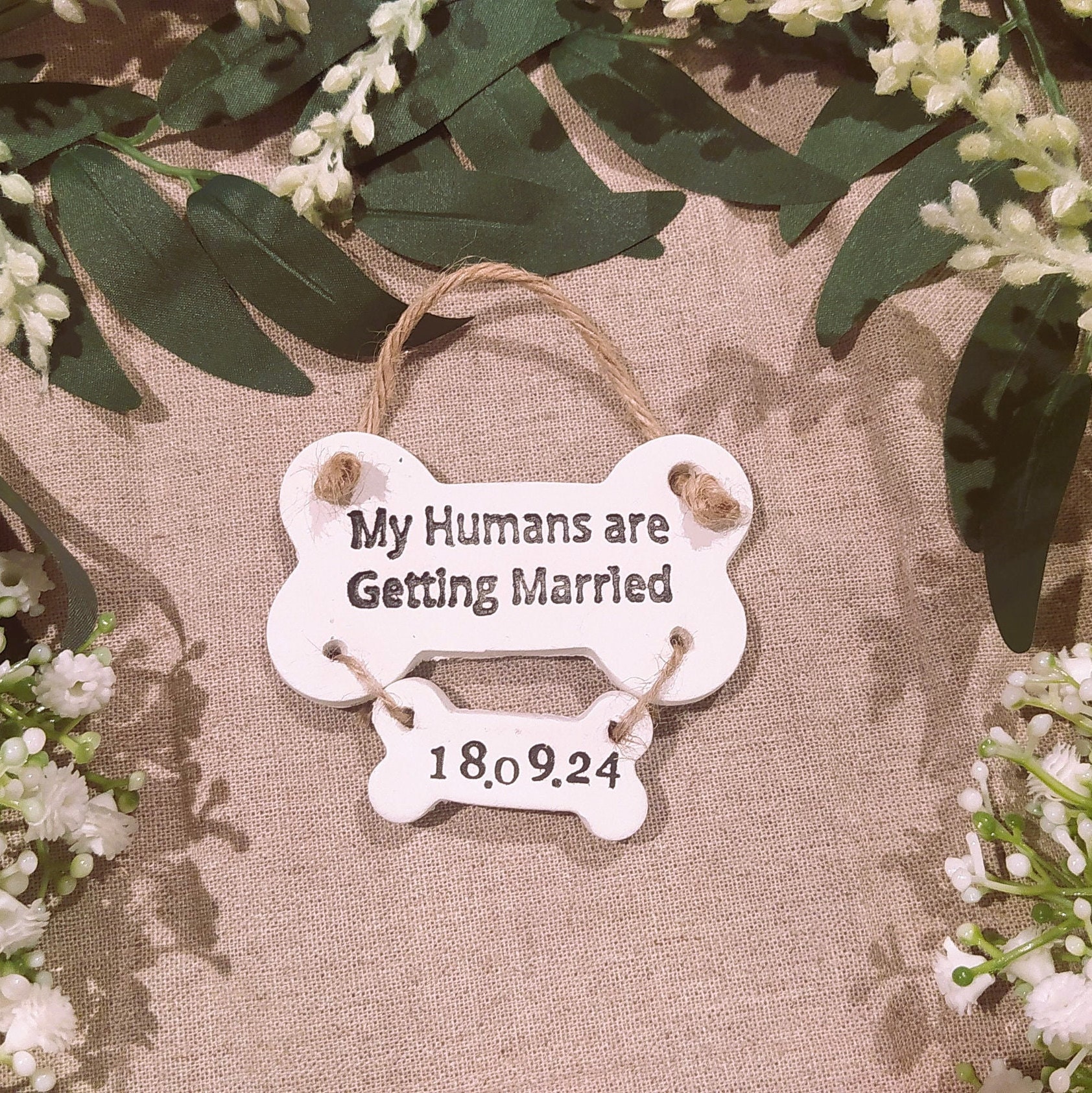 My Humans Are Getting Married, Personalised Wedding Dog Collar Tag ...