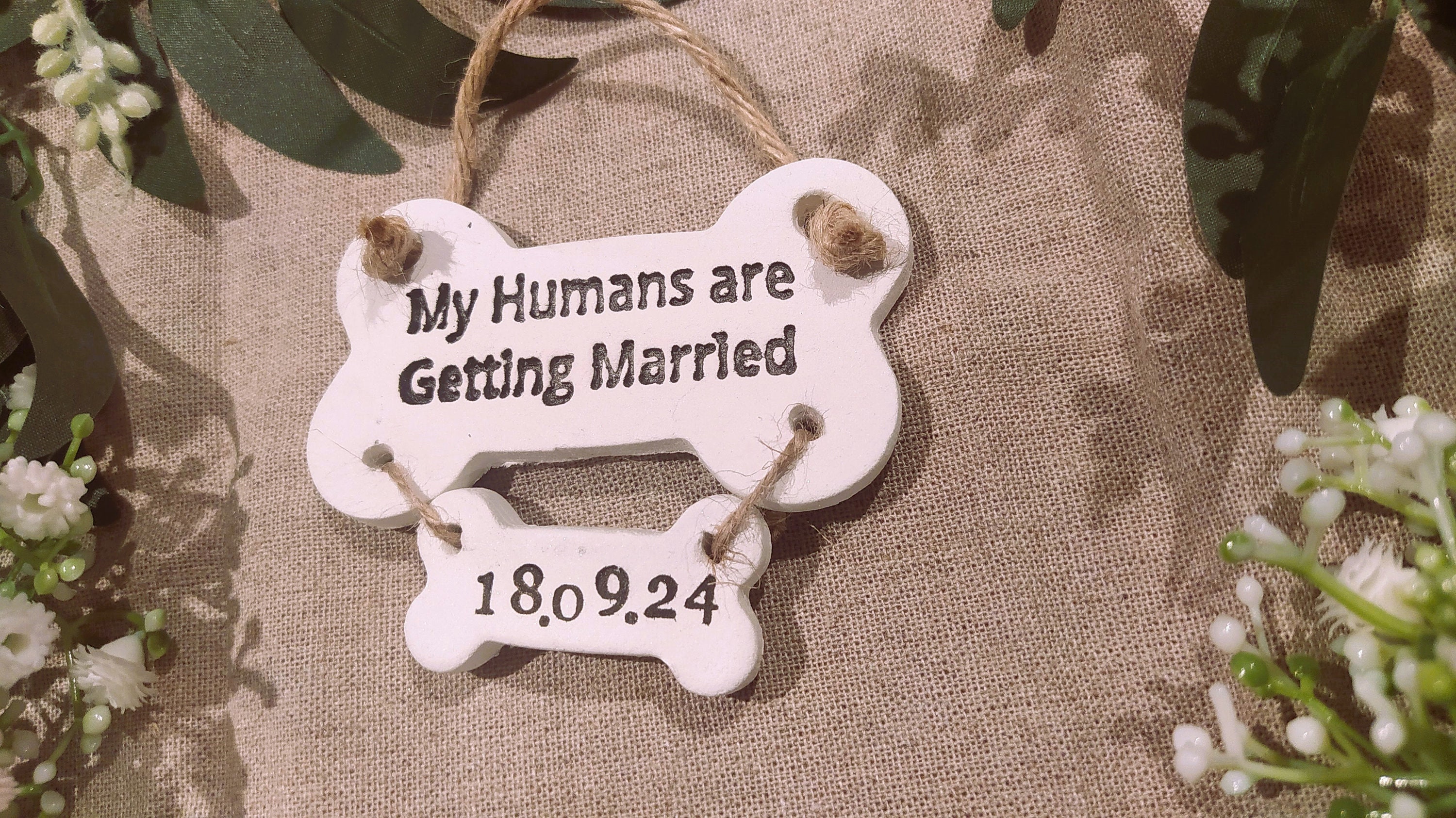 My Humans Are Getting Married, Personalised Wedding Dog Collar Tag ...