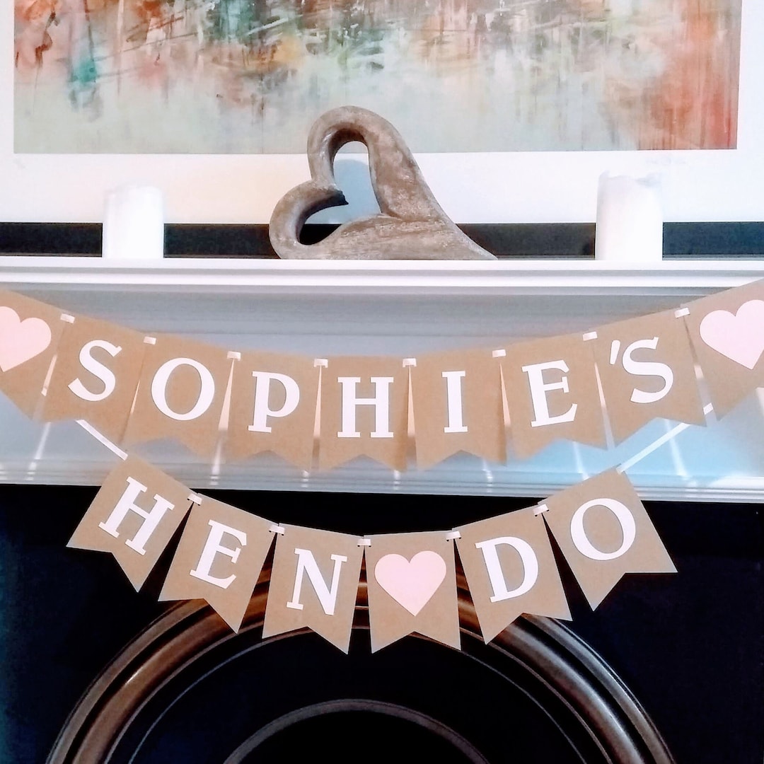 Custom Hen Party Decoration, Bridal Shower Banner, Personalised Hen Do ...