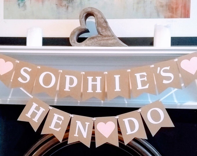 Custom Hen Party Decoration, Bridal Shower Banner, Personalised Hen Do ...