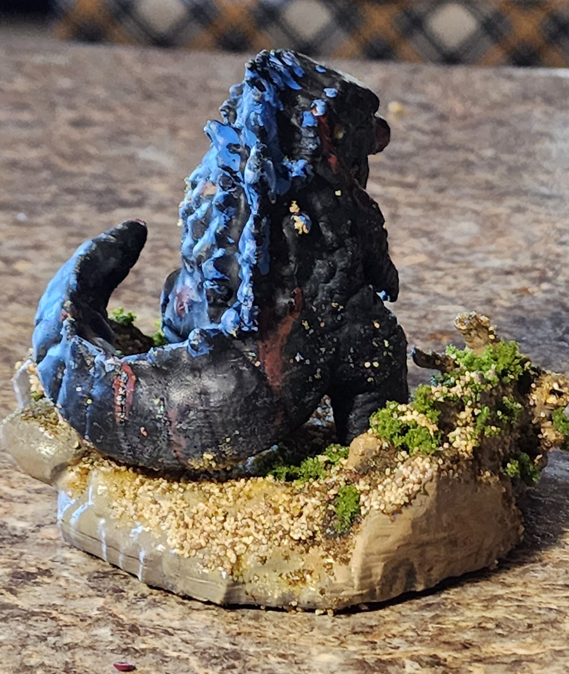 Godzilla Custom Figurine W/ Foliage Stand - Etsy