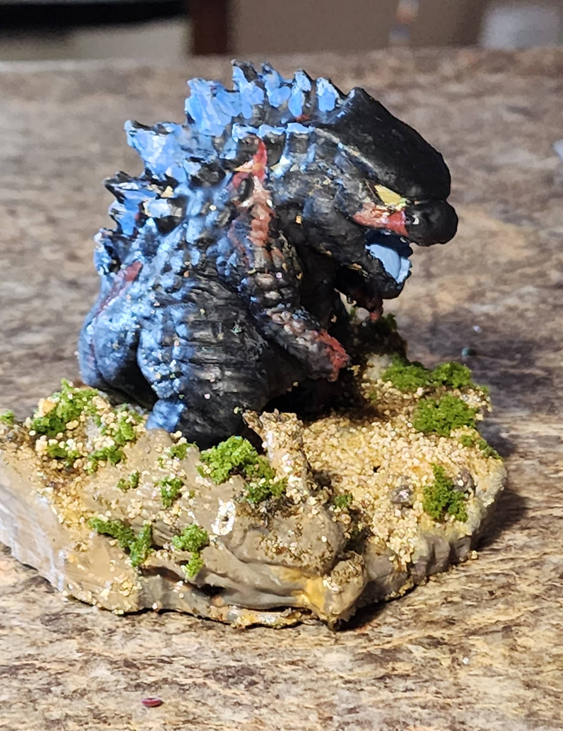 Godzilla Custom Figurine W/ Foliage Stand - Etsy