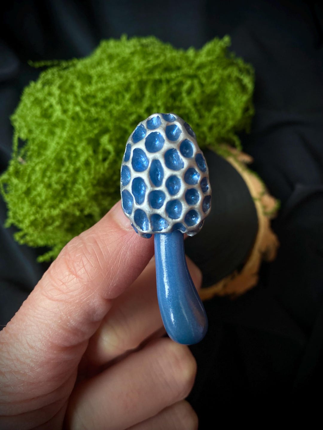 Morel Pin, Glow in the Dark, Mushroom Brooch, Mushroom Flourescent ...