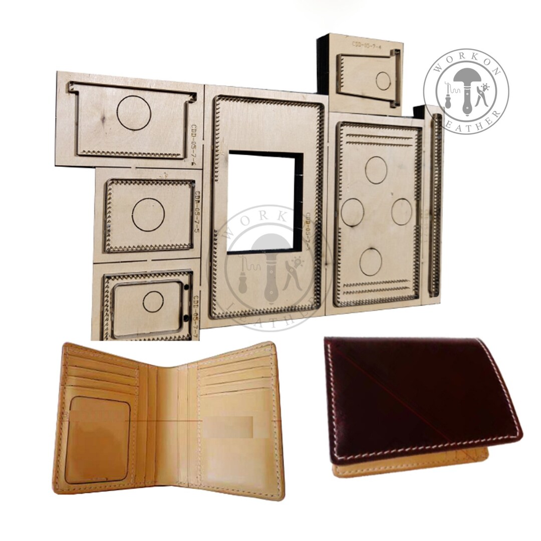 Custom Leather Bifold Wallet Cutting Die Wooden Die With - Etsy