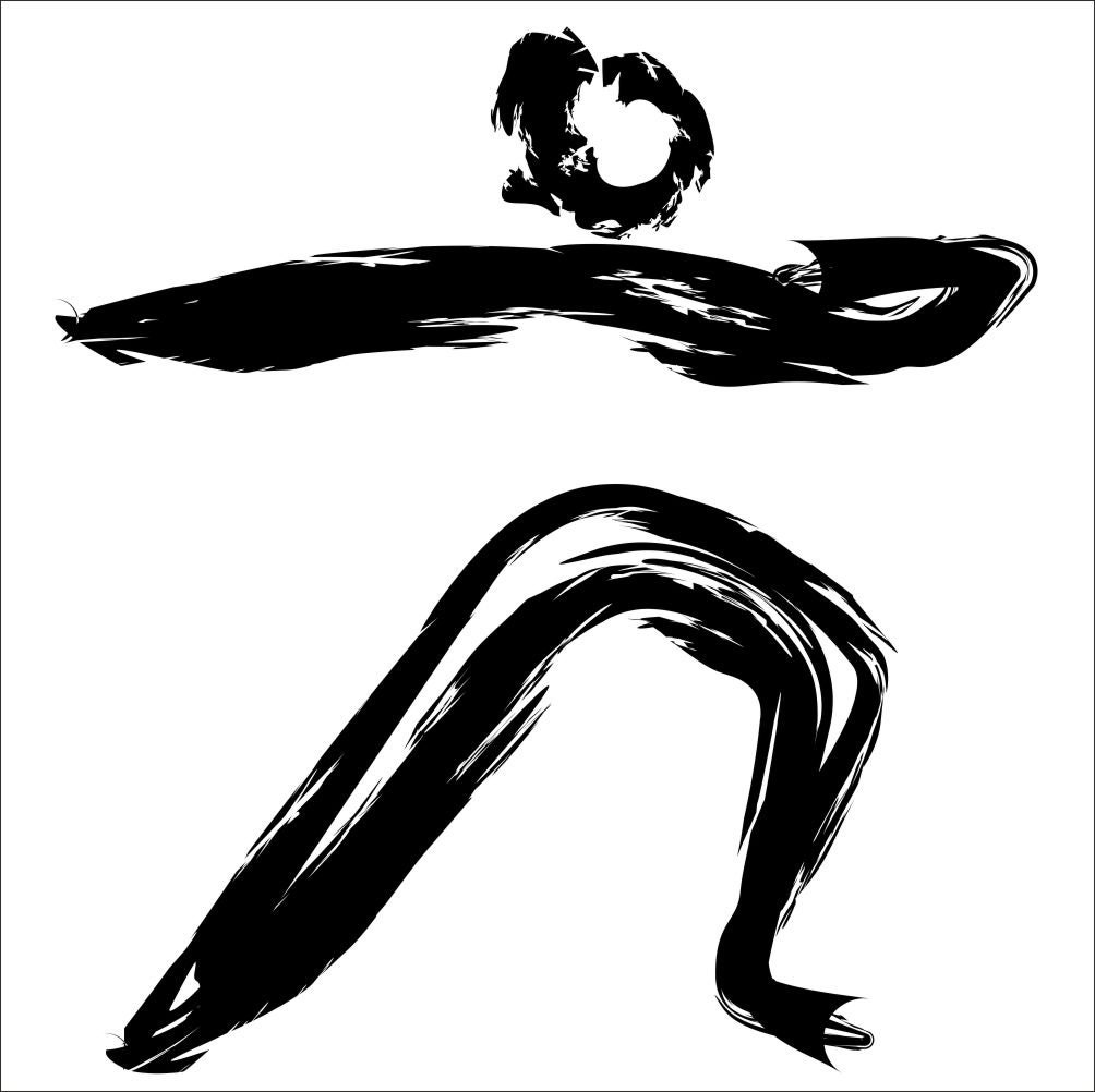 Tai Chi Symbol Vector – Man Silhouette, Martial Arts (digital Download ...
