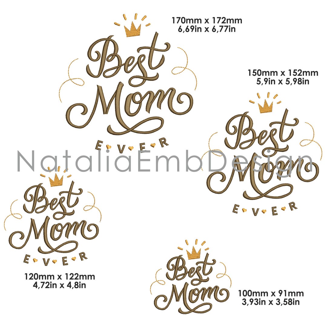 Best Mom Embroidery, Mothers Day, Mom Embroidery, Mother Embroidery ...