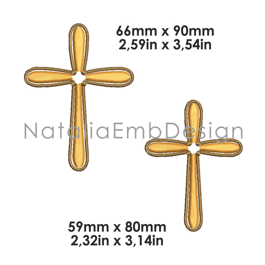 Cross Embroidery Design, Cross Machine Embroidery Design - Etsy