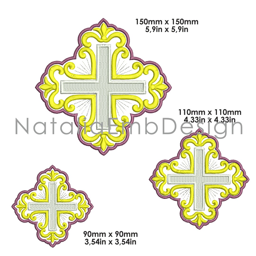 Cross Embroidery Design, Cross Machine Embroidery Design, Stickdatei ...