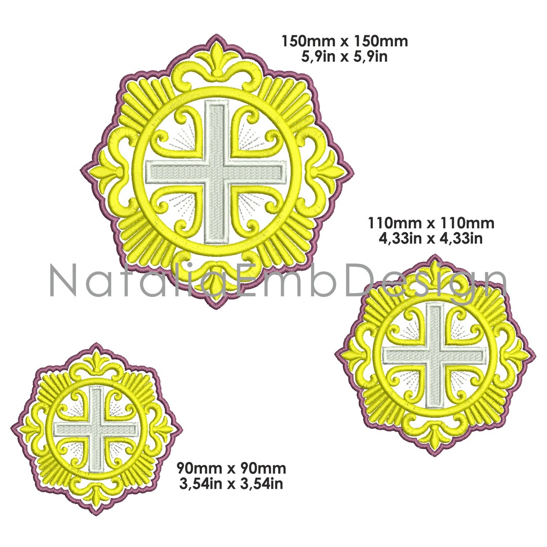 Cross Embroidery Design, Cross Machine Embroidery Design - Etsy
