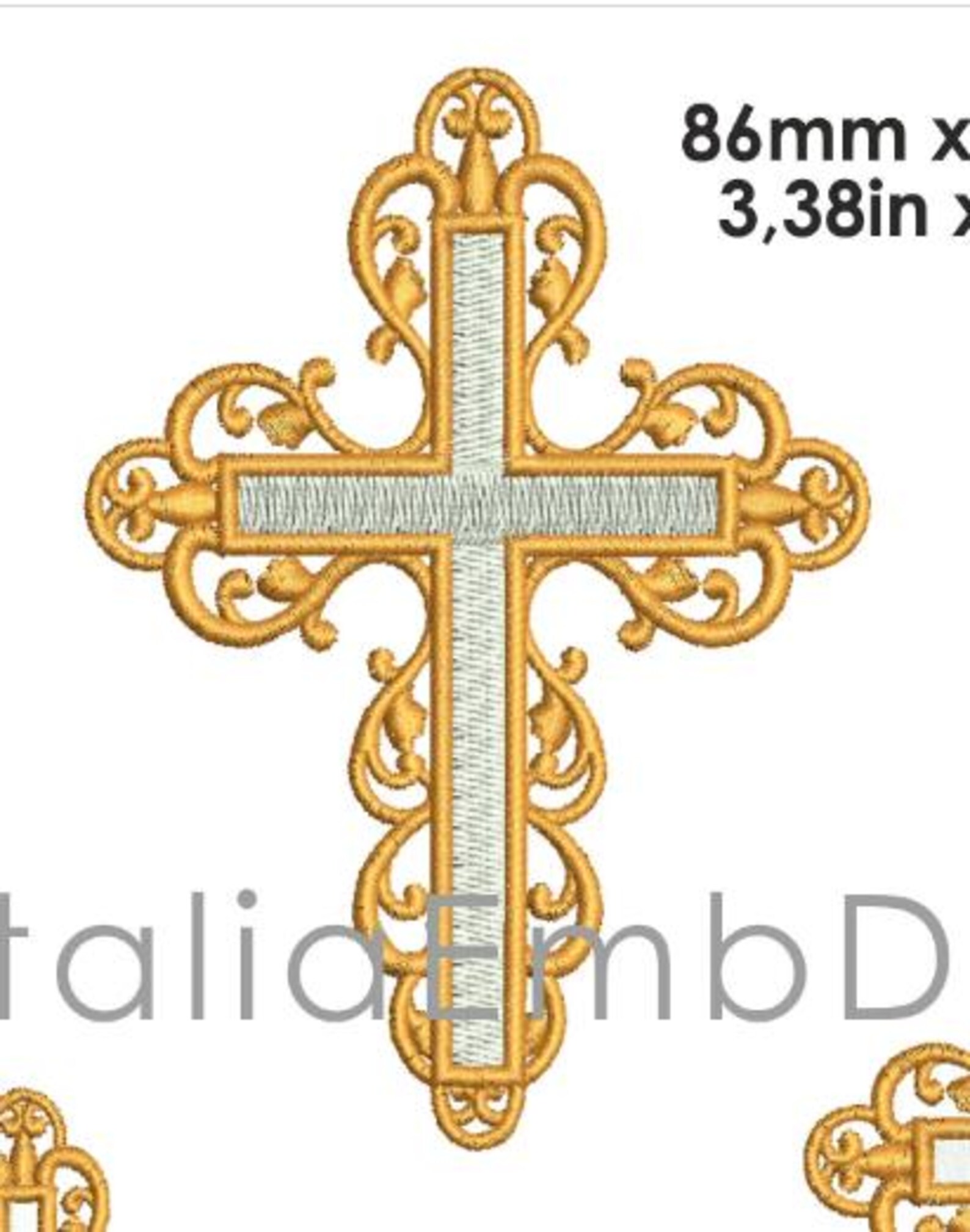 Cross Embroidery Design, Cross Machine Embroidery Design, Stickdatei ...