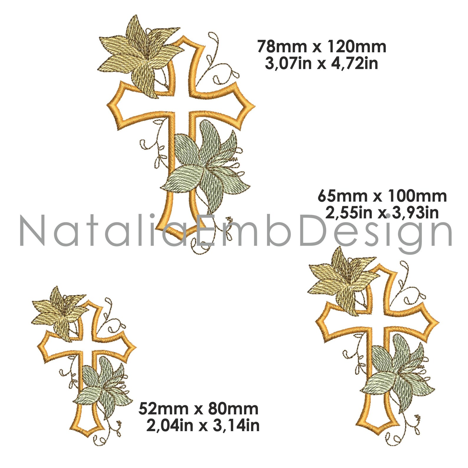 Cross Embroidery Design, Cross Machine Embroidery Design, Stickdatei ...