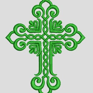 Cross Embroidery Design, Cross Machine Embroidery Design, Christening ...
