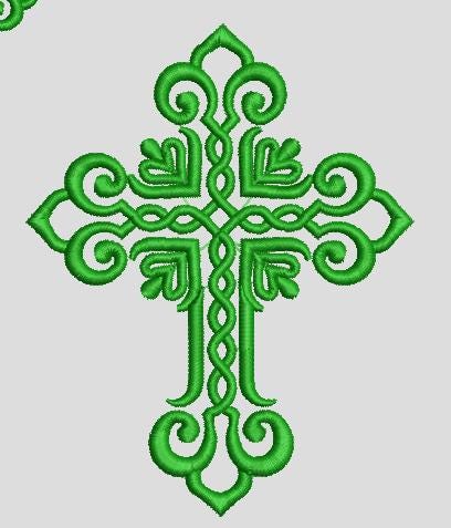Cross Embroidery Design, Cross Machine Embroidery Design, Christening ...