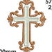 Cross Embroidery Design, Cross Machine Embroidery Design, Christening ...