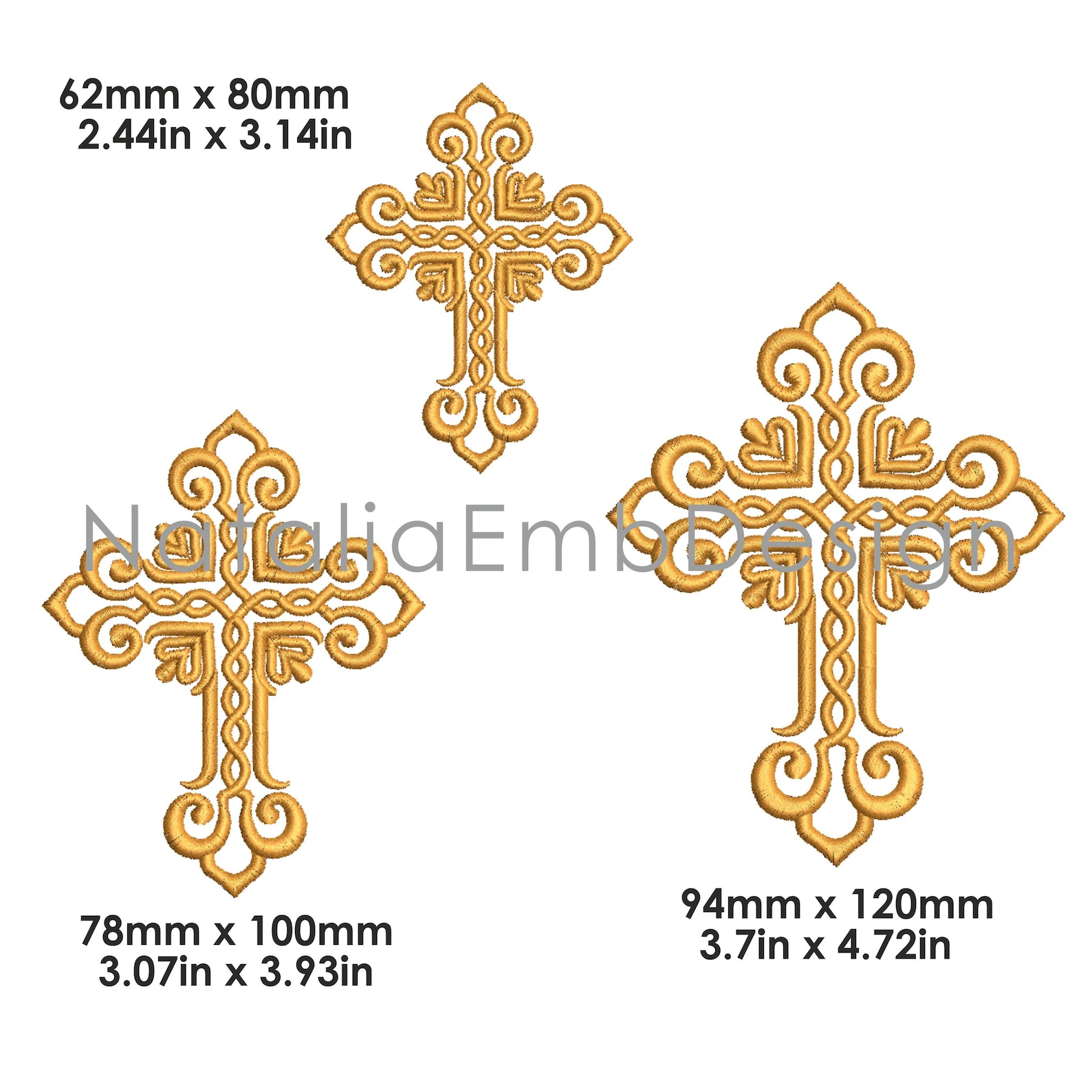 Cross Embroidery Design, Cross Machine Embroidery Design, Christening ...