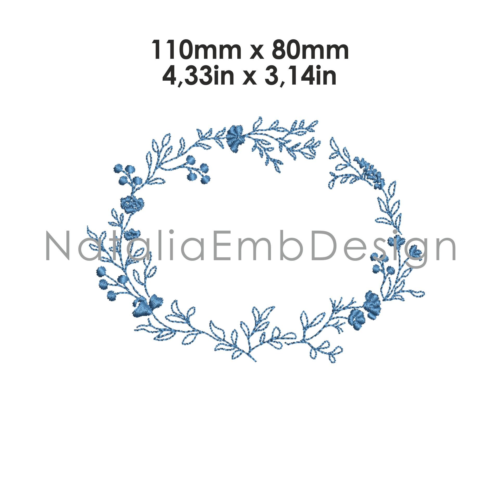 Floral Frame Embroidery Design (digital Download) - Etsy
