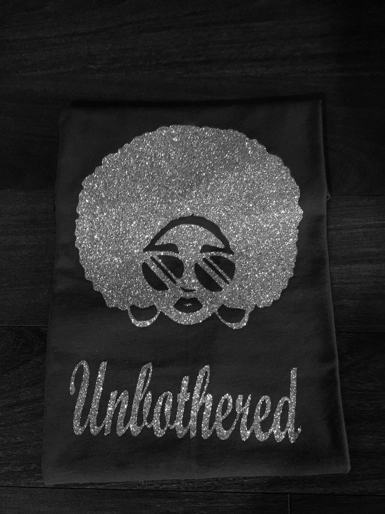 Glitter Unbothered Shirt Adult Shirt Logo Tee 70's | Etsy