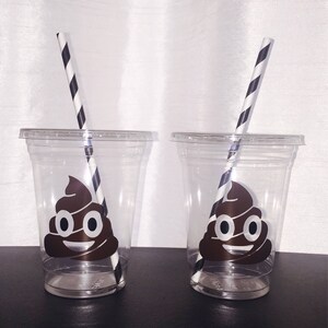 Poop Emoji Party Cups, Baby Shower, Emojis, Party Favors, Party Favor ...