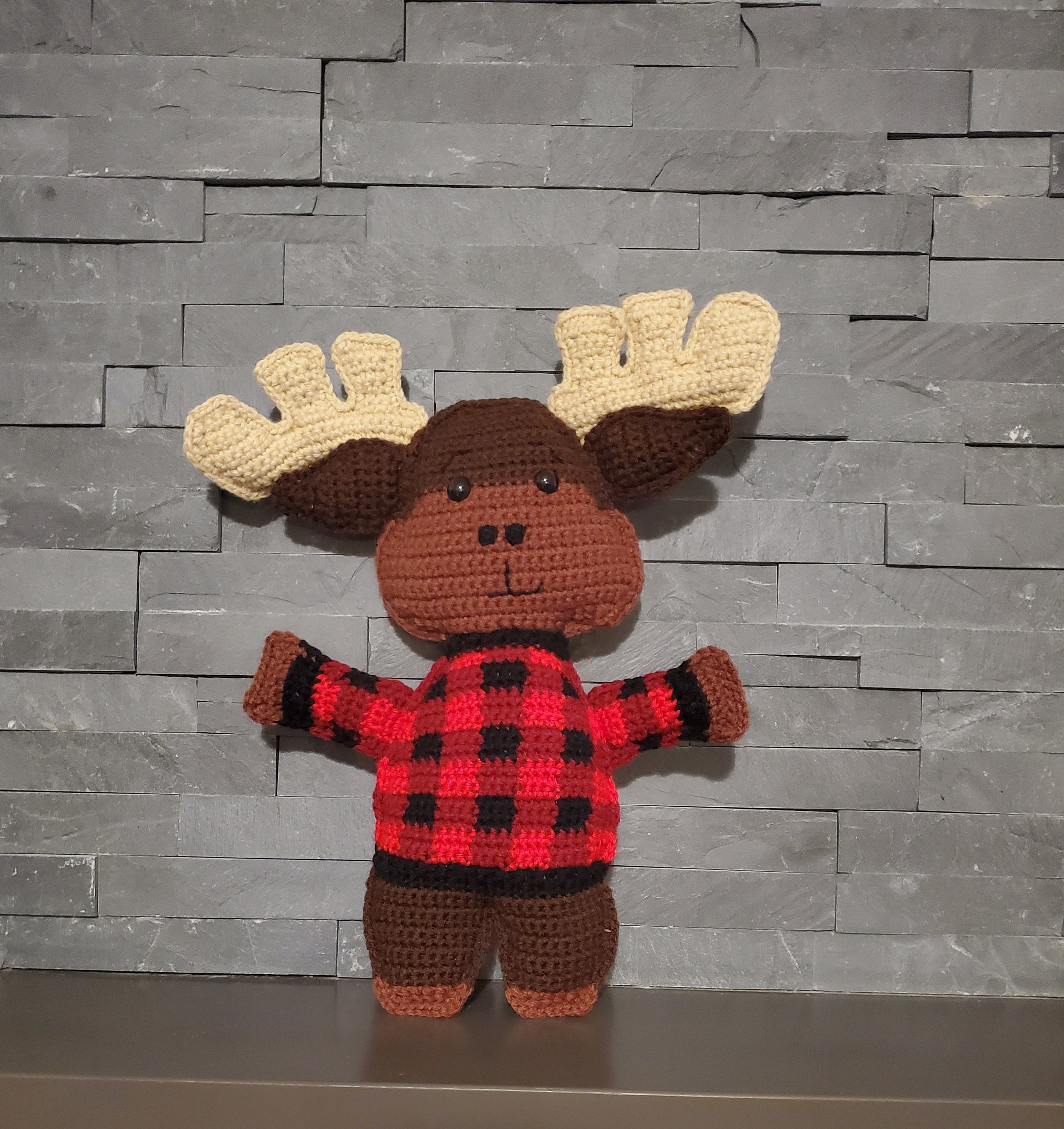 Crochet Plaid Moose - Etsy