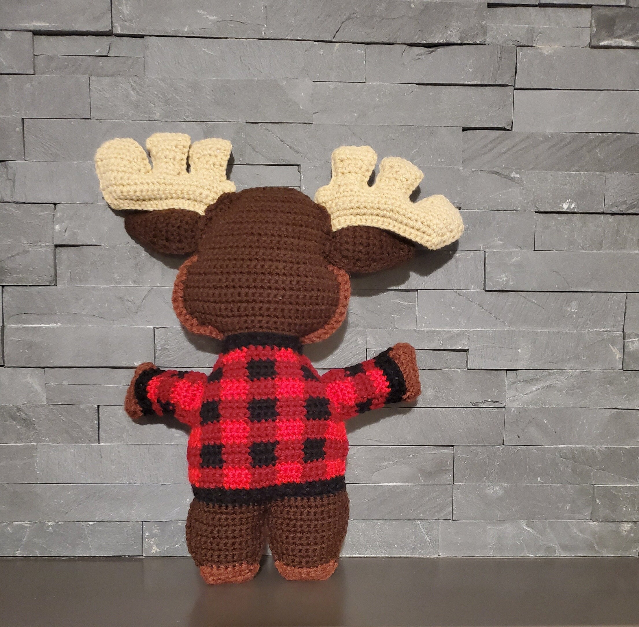 Crochet Plaid Moose - Etsy