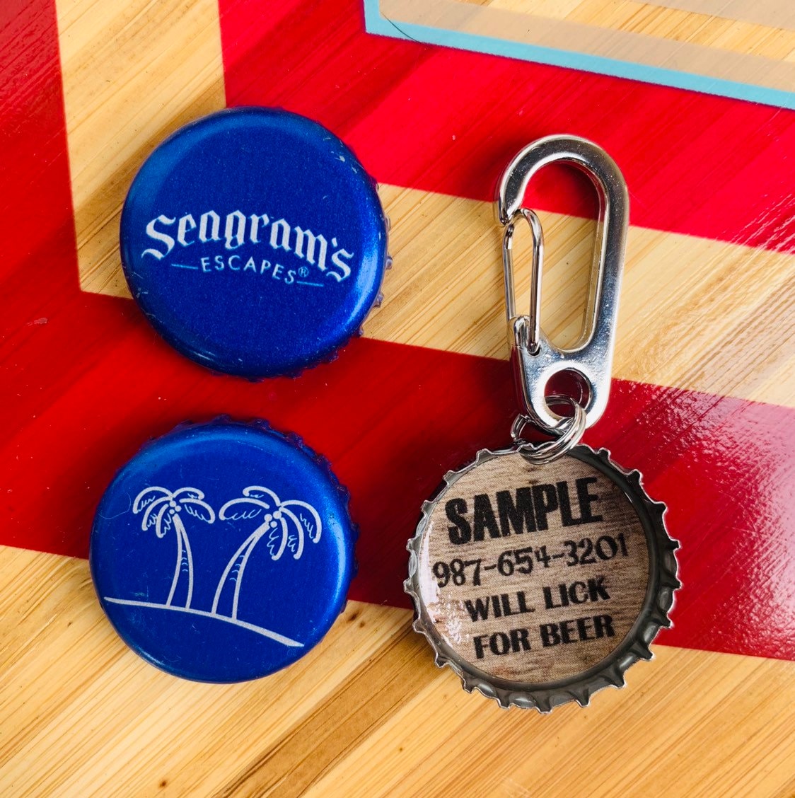Seagrams Escape Beer Bottle Cap Dog Tag Beer Dog Tag Unique | Etsy