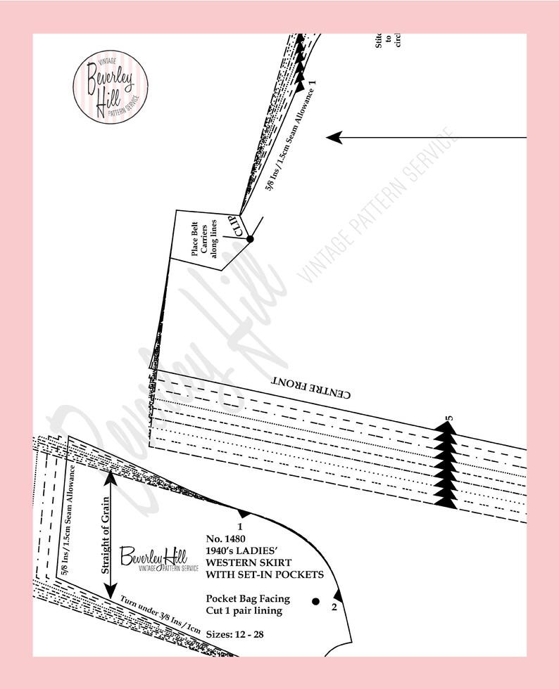 Vintage Sewing Pattern Reproduction Multiple Sizes - Etsy