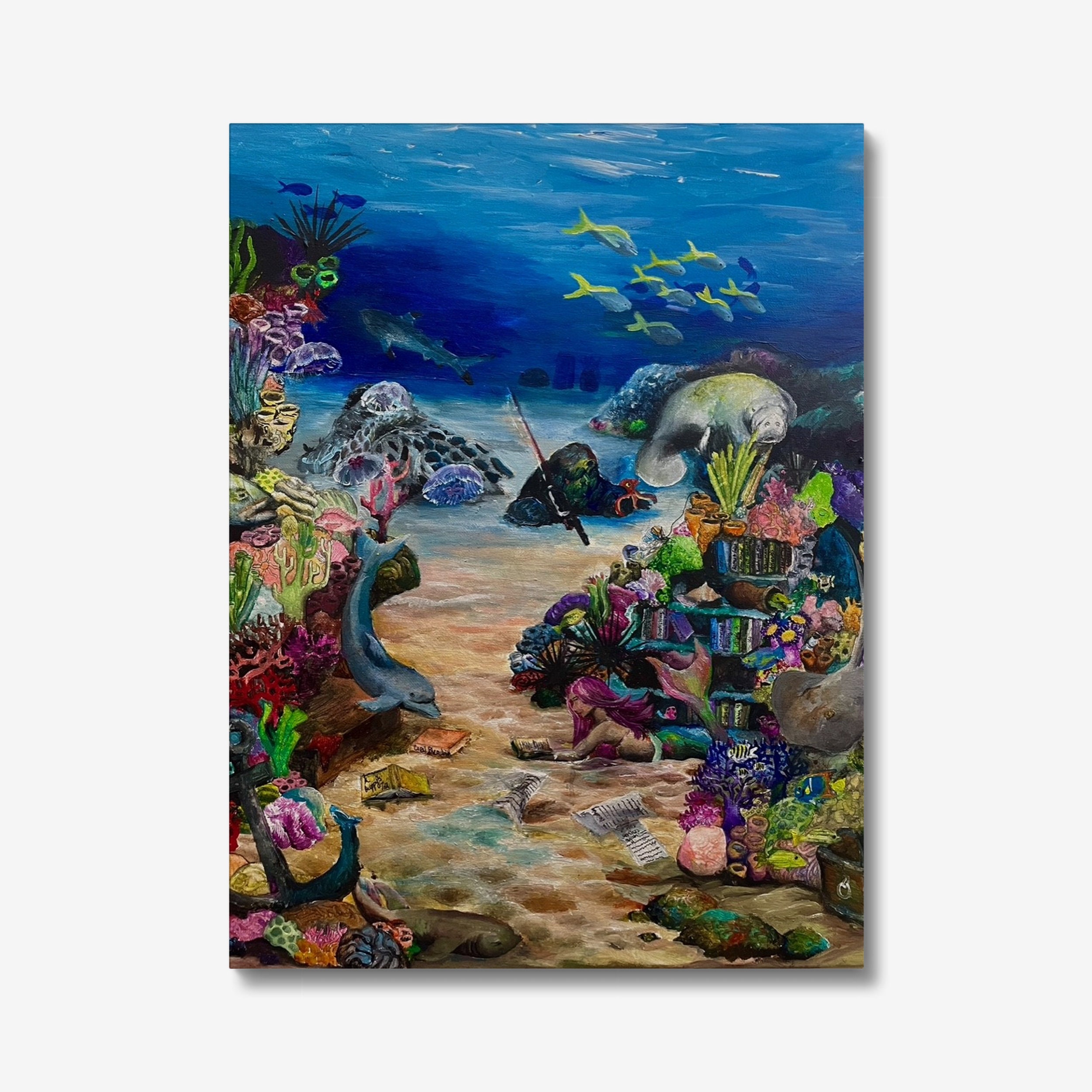 A Mermaids Library: Prints, Ocean Art, Environmental Art, Florida ...