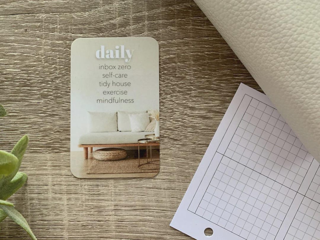 Custom Text Task Card - Neutral Sofa - Personalised Task Card for Your ...