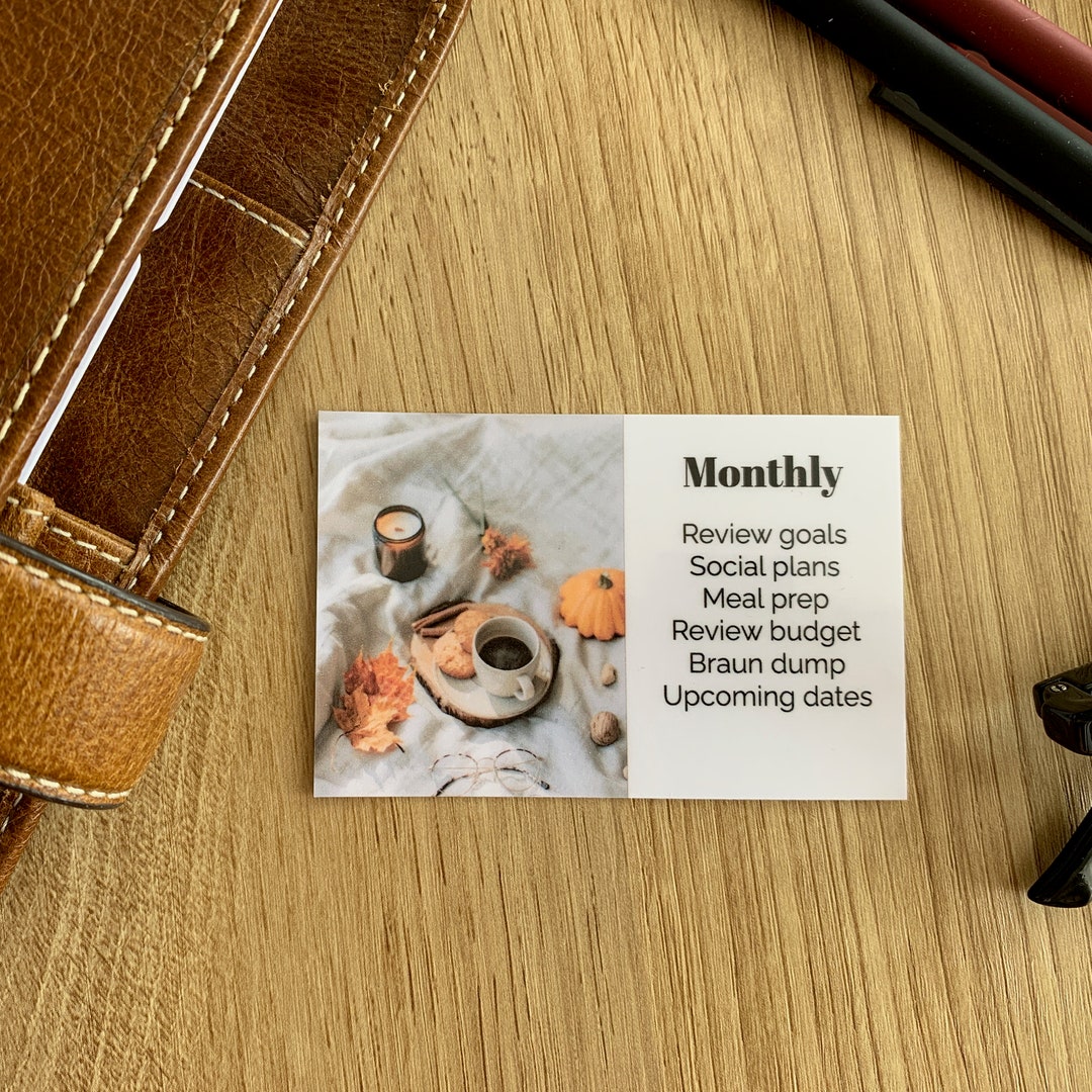 Custom Text Task Card - Autumn Coffee - Personalised Card for Your ...