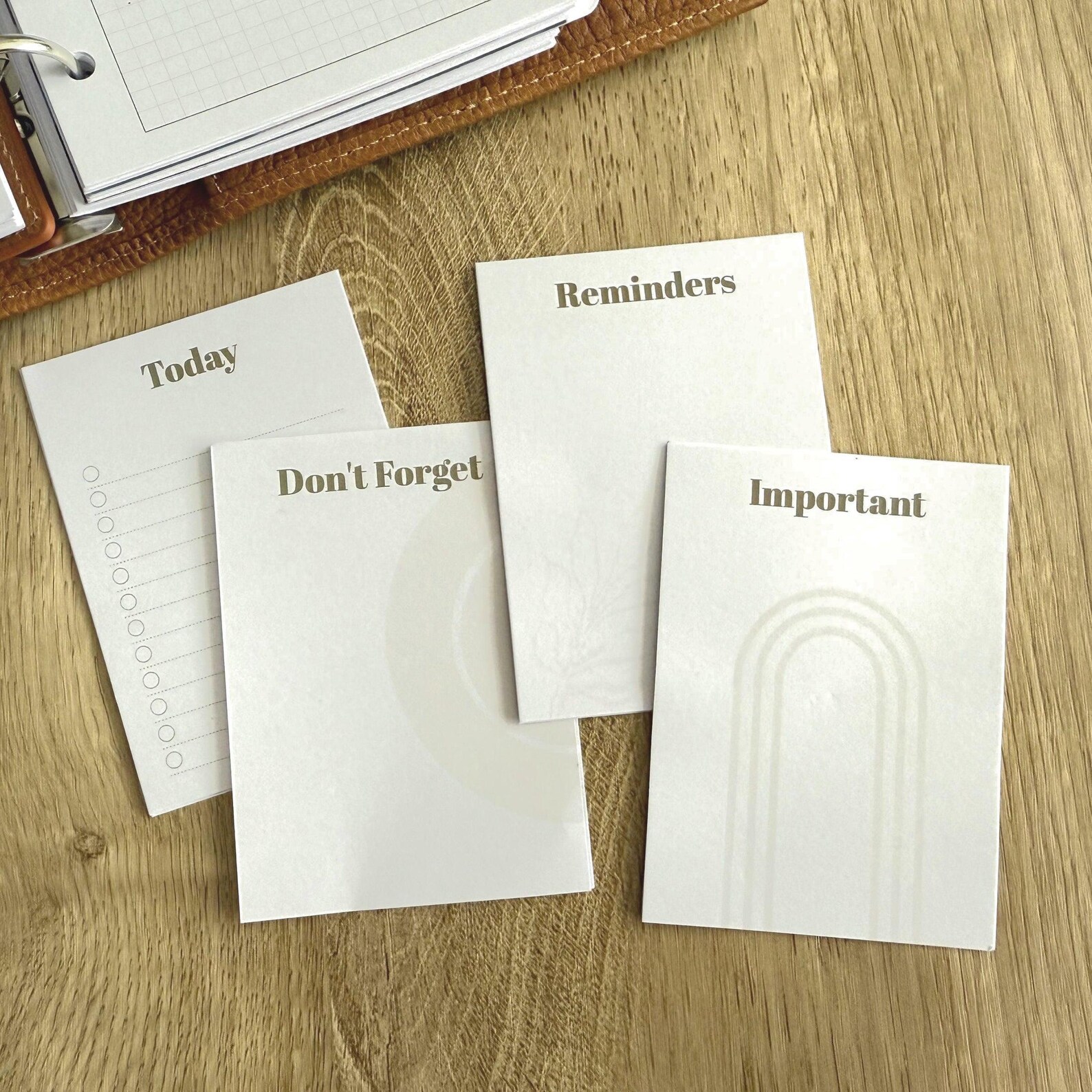 Abstract Pocket Sheets - to Do, Today, Reminders, Important - Ring ...