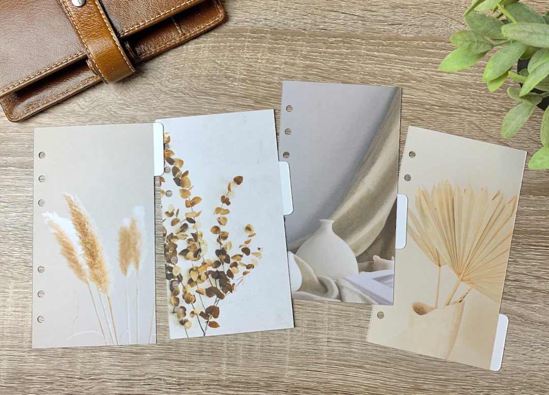 Pure Minimal Planner Dividers, Photographic Side Tabs. Blank Tabs to ...