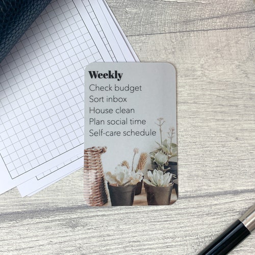 Custom Task Card Neutral Pot Plants Personalised Task Card - Etsy