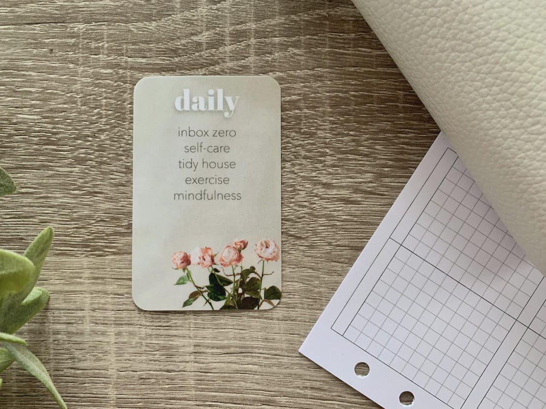 Custom Text Task Card - Roses - Personalised Task Card for Your Planner ...