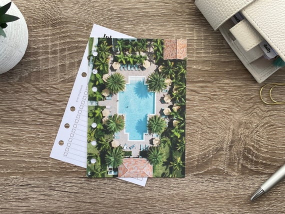 Tropical Pool Dashboard Fits A5 B6 Personal Wide | Etsy