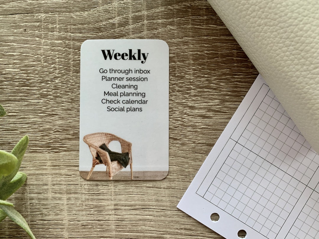 Custom Text Task Card Wicker Chair Personalised Task Card - Etsy