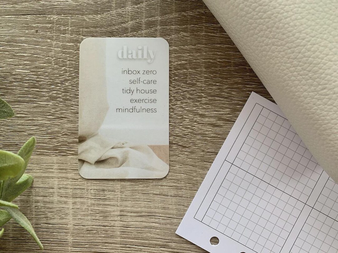 Custom Text Task Card - Linen Curtains - Personalised Task Card for ...