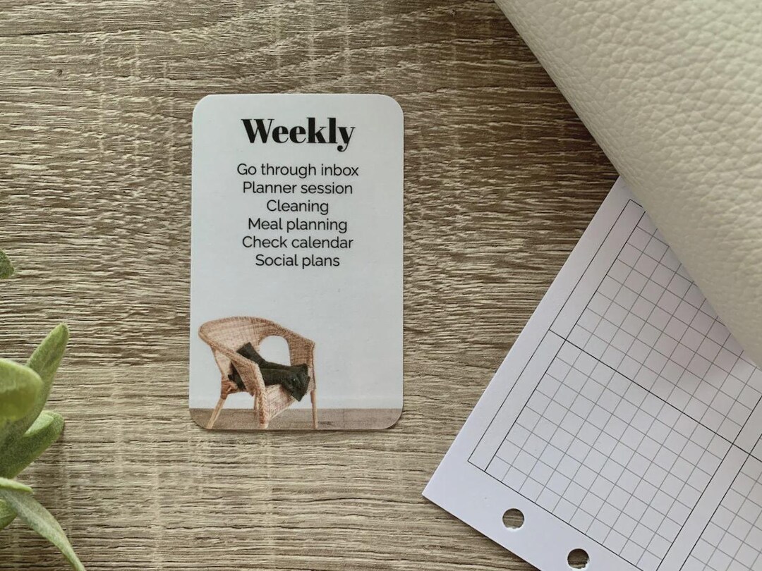 Custom Text Task Card - Wicker Chair - Personalised Task Card for Your ...