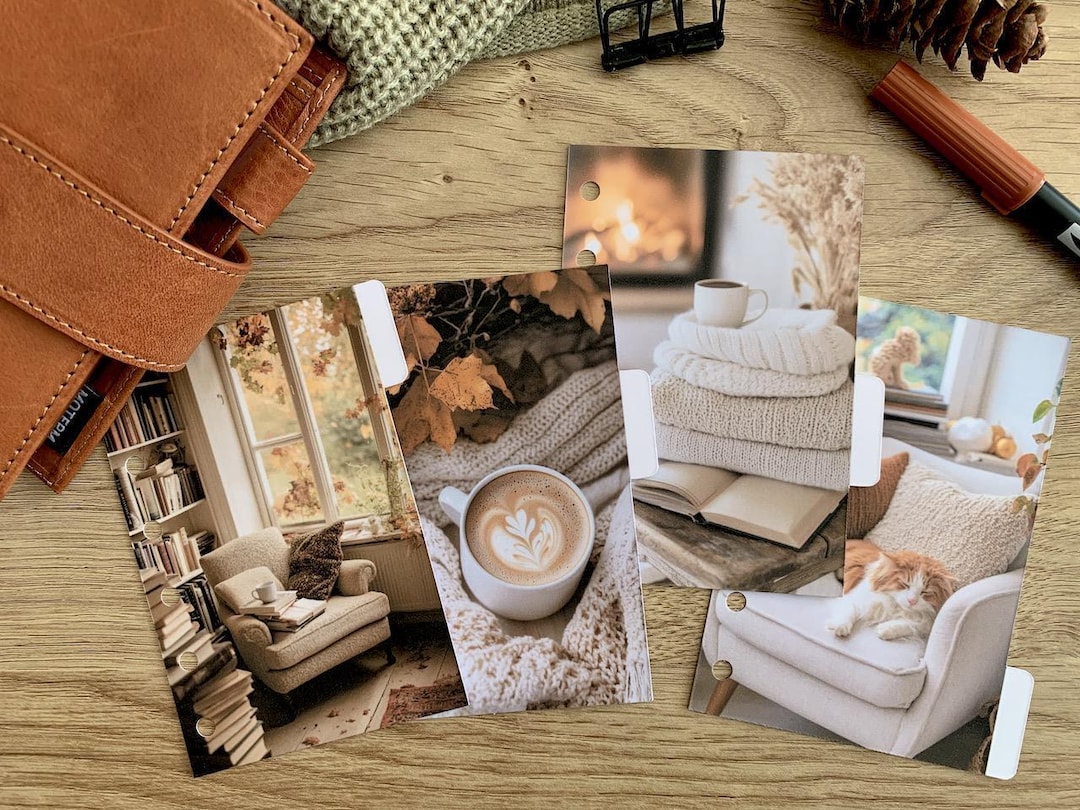 Cosy Reading Planner Dividers, Photographic Side Tabs. Blank Tabs to ...