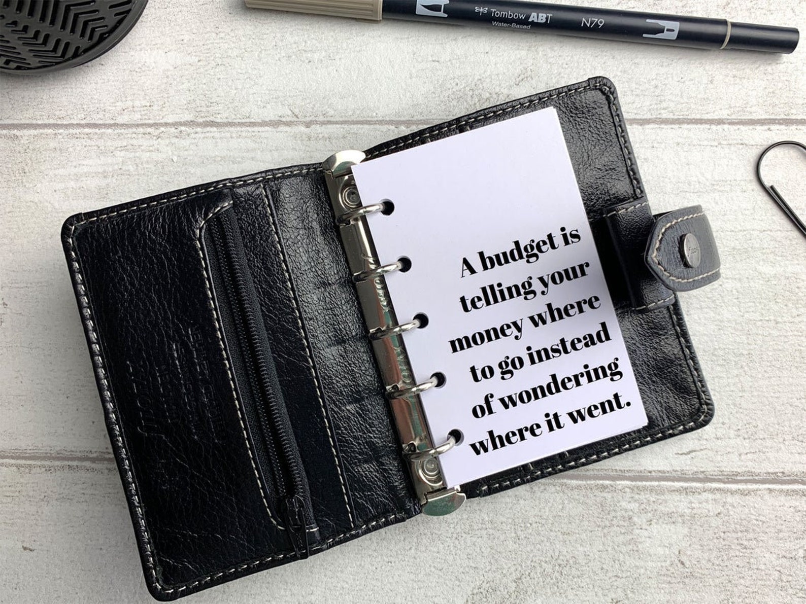 Budget Wallet Quote Dashboard Fits A5 B6 Personal Wide | Etsy