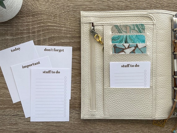 Pocket Sheets to Do Today Reminders Important Ring - Etsy