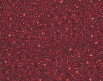 Red star fabric | Etsy
