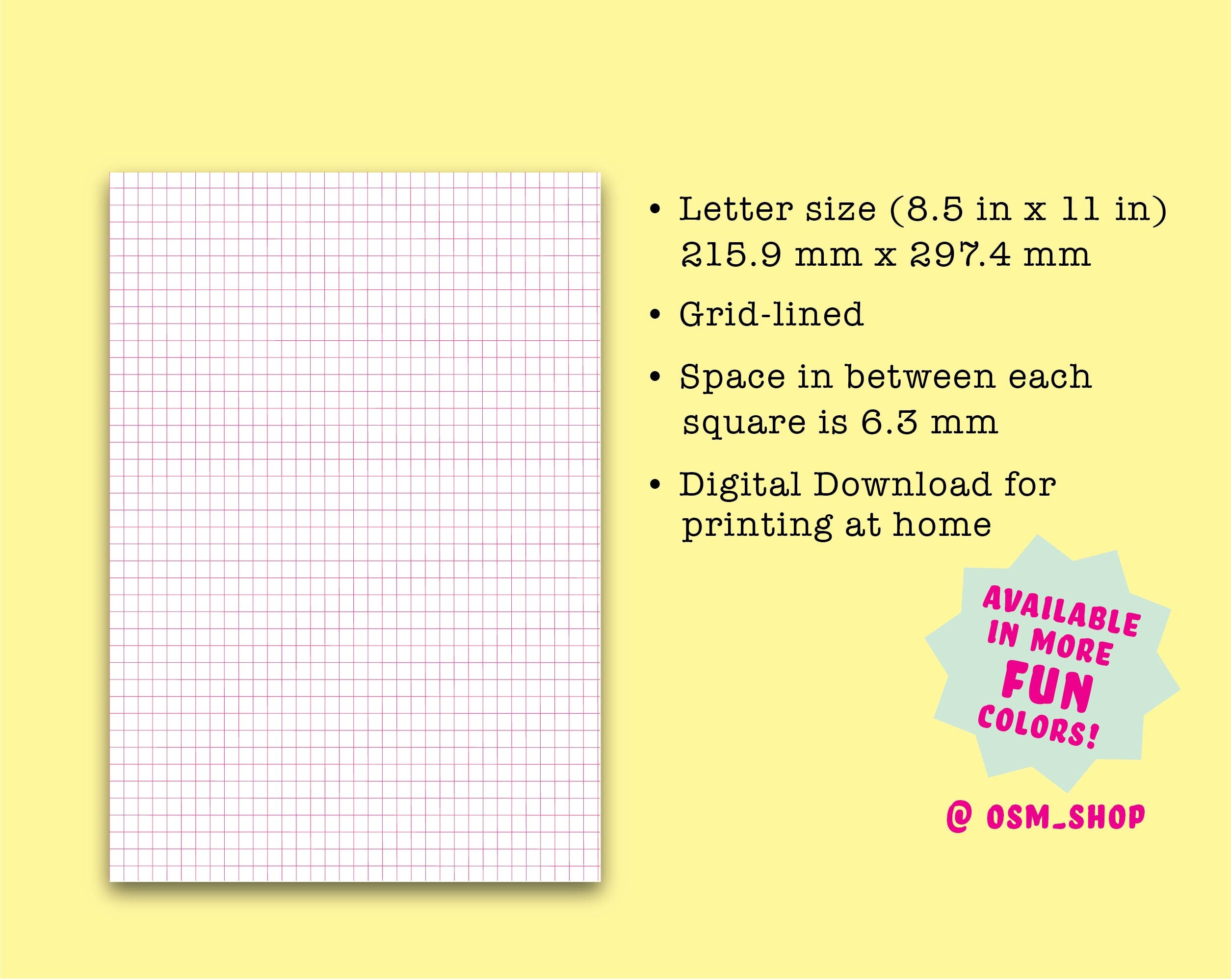 Pink Pre-lined Paper PDF. Printable Writing Paper. Double-lined ...
