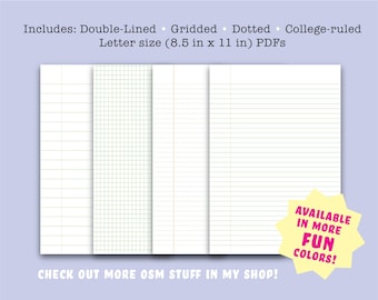 Double Ruled Paper - Etsy