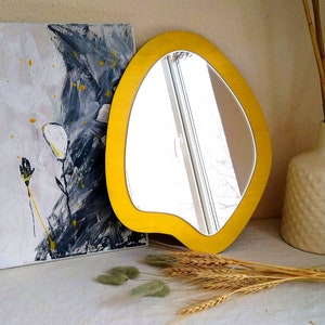 Small Wavy Mirror, Oval Wiggly Mirror, Funky Wiggle Mirror, Curvy ...