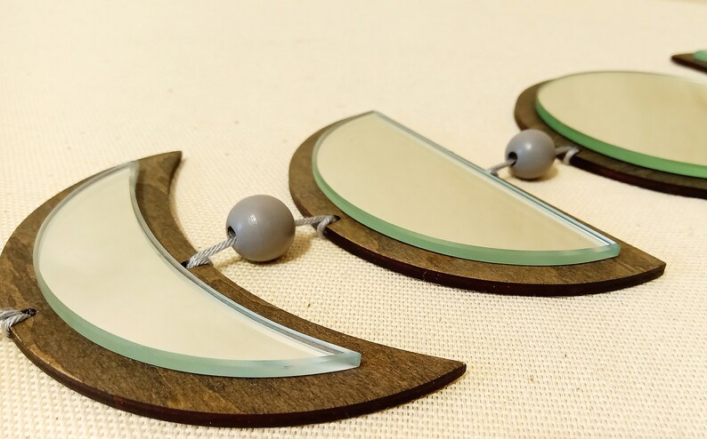 Moon Phase Mirror Phases of the Moon Decorative Mirror Boho - Etsy