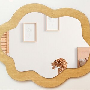 Cloud Wavy Wall Mirror, Oval Wavy Mirror for Nursery, Asymmetrical ...
