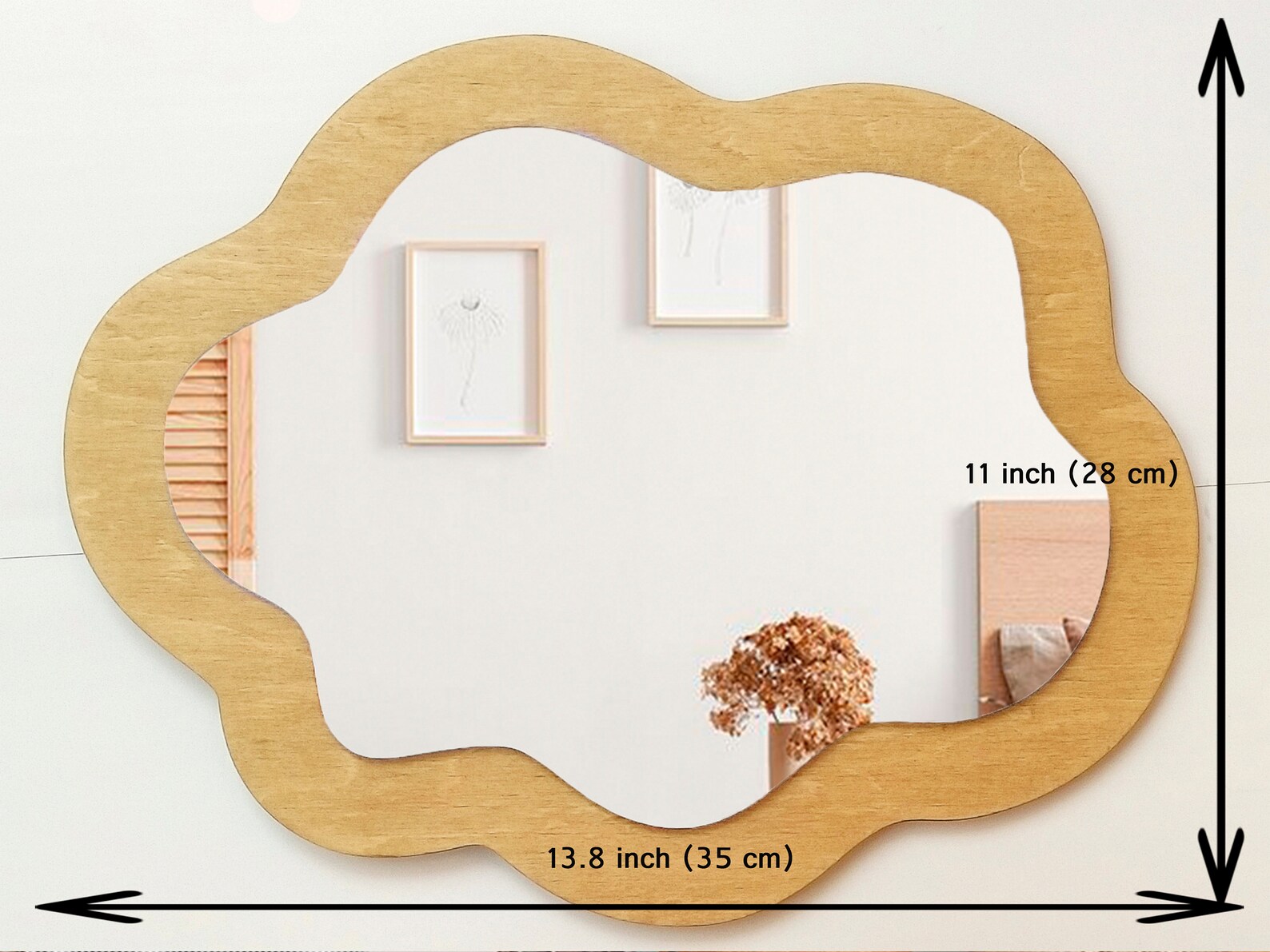 Сloud Wavy Mirror Squiggle Funky Mirror for Nursery - Etsy