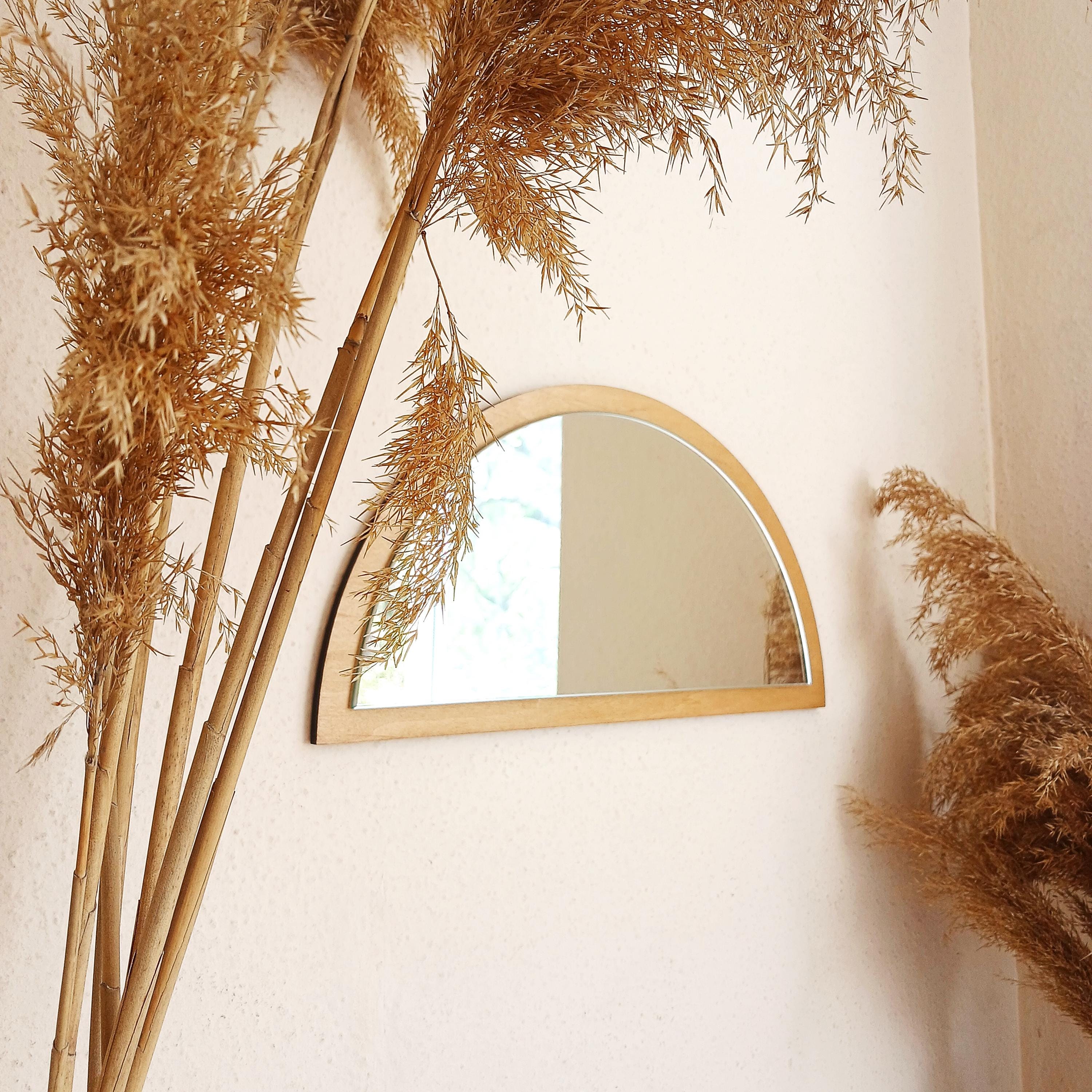 Celestial Decor Half Moon Mirror, Half Moon Wall Hanging, Boho Moon ...