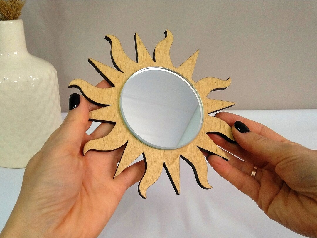 Small Mirror Wall Decor Sun Shape, Little Cute Sunburst Mirror, Little ...